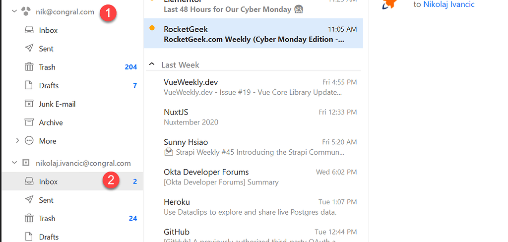 Long fetch after switching accounts - Mail - eM Client