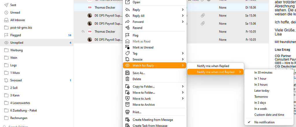 Some mail cannot be removed from unreplied folder - Frequently Asked ...