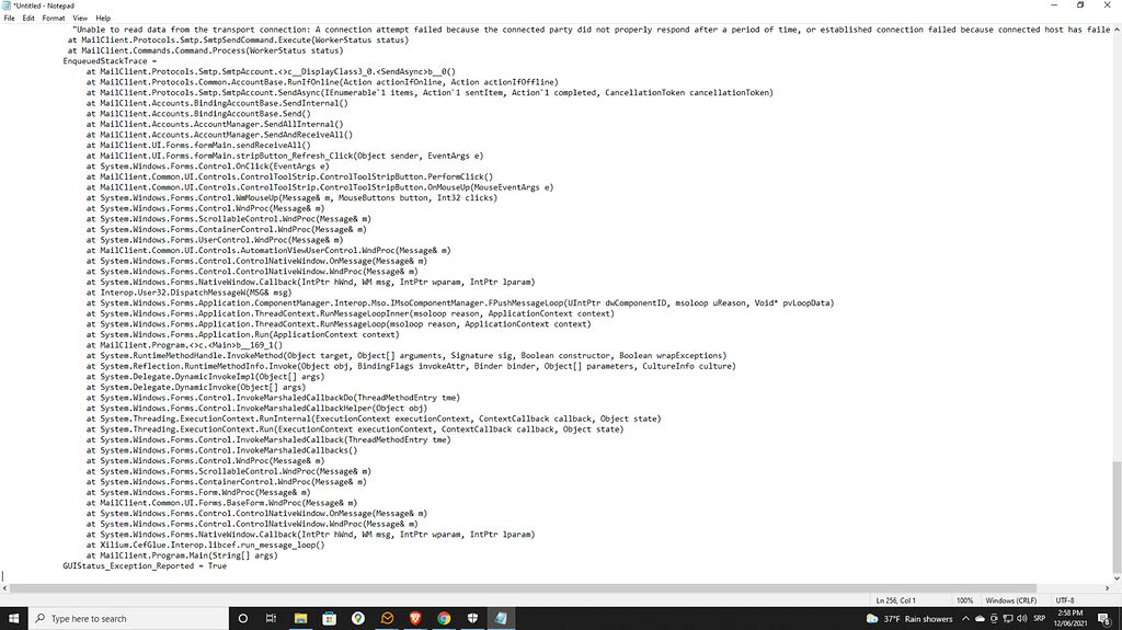 SMTP connection problem - Mail - eM Client
