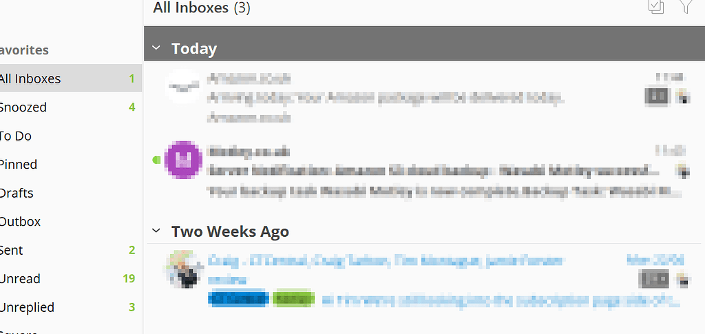 Inbox item colours - Mail - eM Client