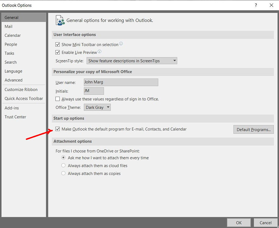 Windows 11 - making em Client default email client - eM Client