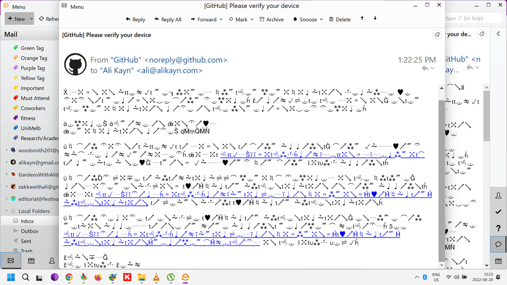 Mail is displaying high ascii characters instead of text - eM Client