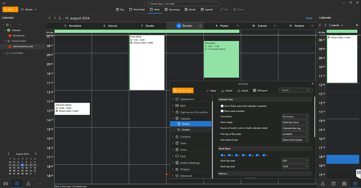 Colors of shared calendars - Calendar - eM Client