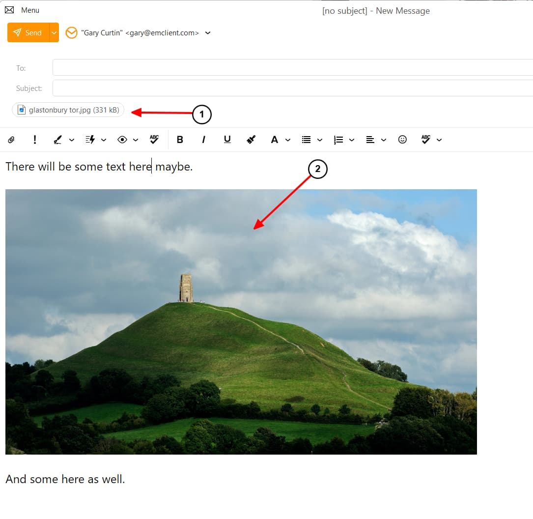 Not resizing pictures - eM Client