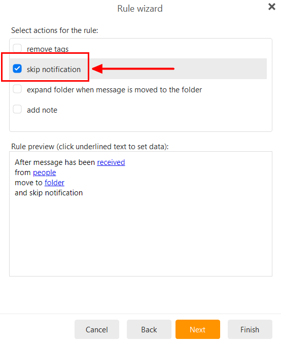 Windows notification only on received mailbox ? - Mail - eM Client