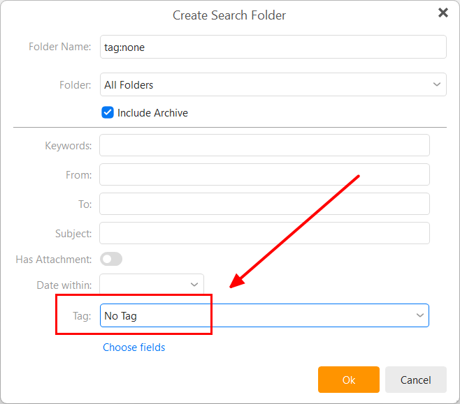 Creating Search Folder using Tags - eM Client