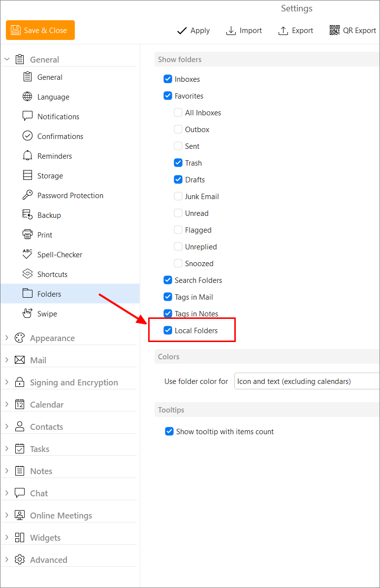 How to add local folder? - Frequently Asked Questions - eM Client