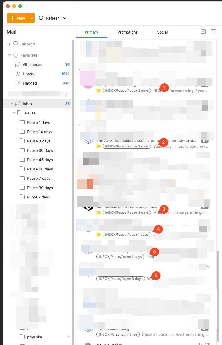My gmail has nested labels - and all the children show in the parent ...